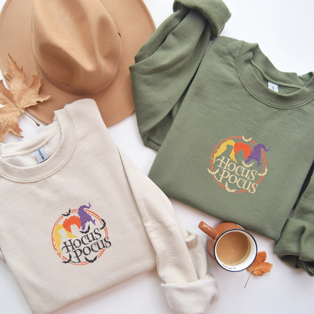 Embroidered Hocus Pocus Sweatshirt, Halloween Hocus Pocus Sweater ...