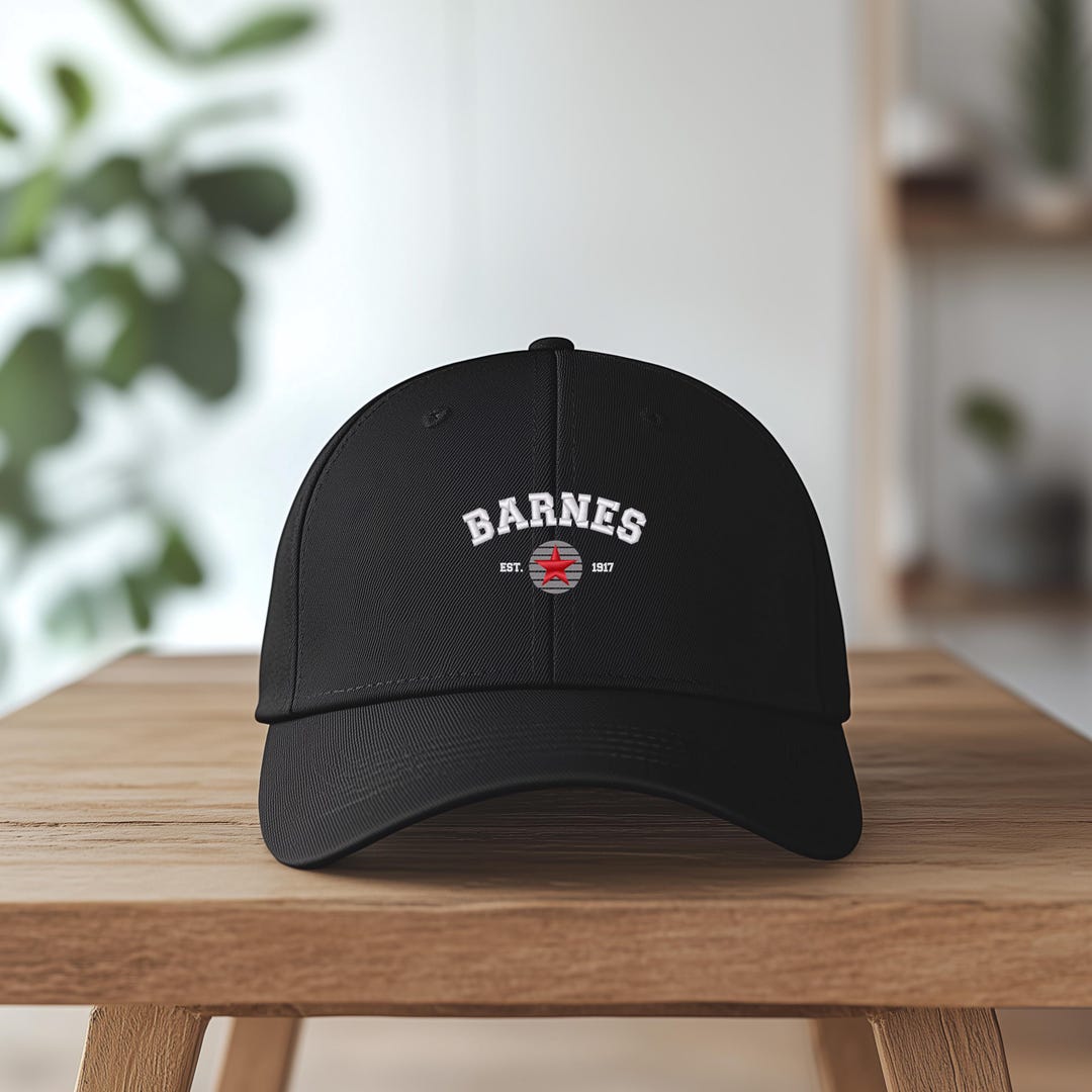 Embroidered Barnes Baseball Hat, Bucky Barnes Cap, Winter Soldier Hat ...
