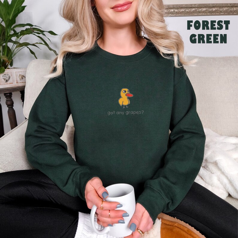 Embroidered Got Any Grapes Sweatshirt, Millennial Sweater, the Duck ...