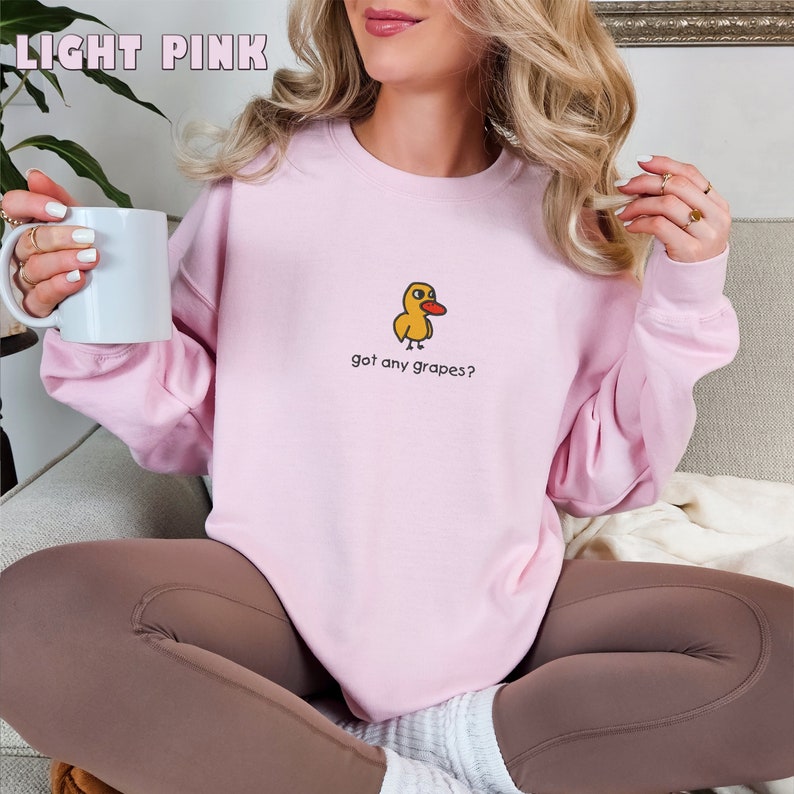 Embroidered Got Any Grapes Sweatshirt, Millennial Sweater, the Duck ...
