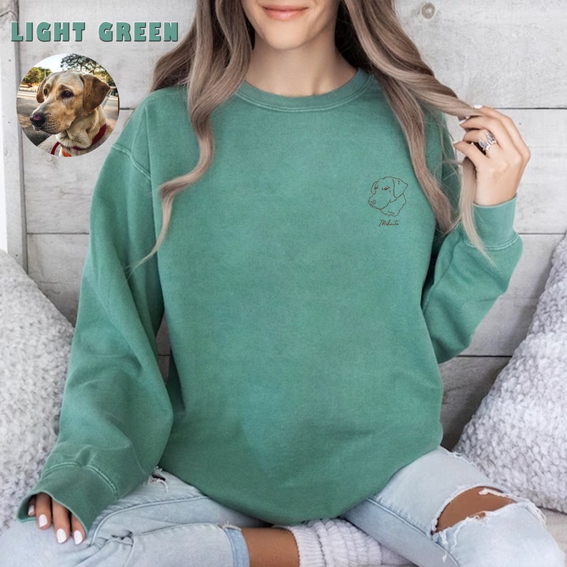 Embroidered Custom Pet Sweatshirt, Custom Dog Sweater, Personalized Dog ...