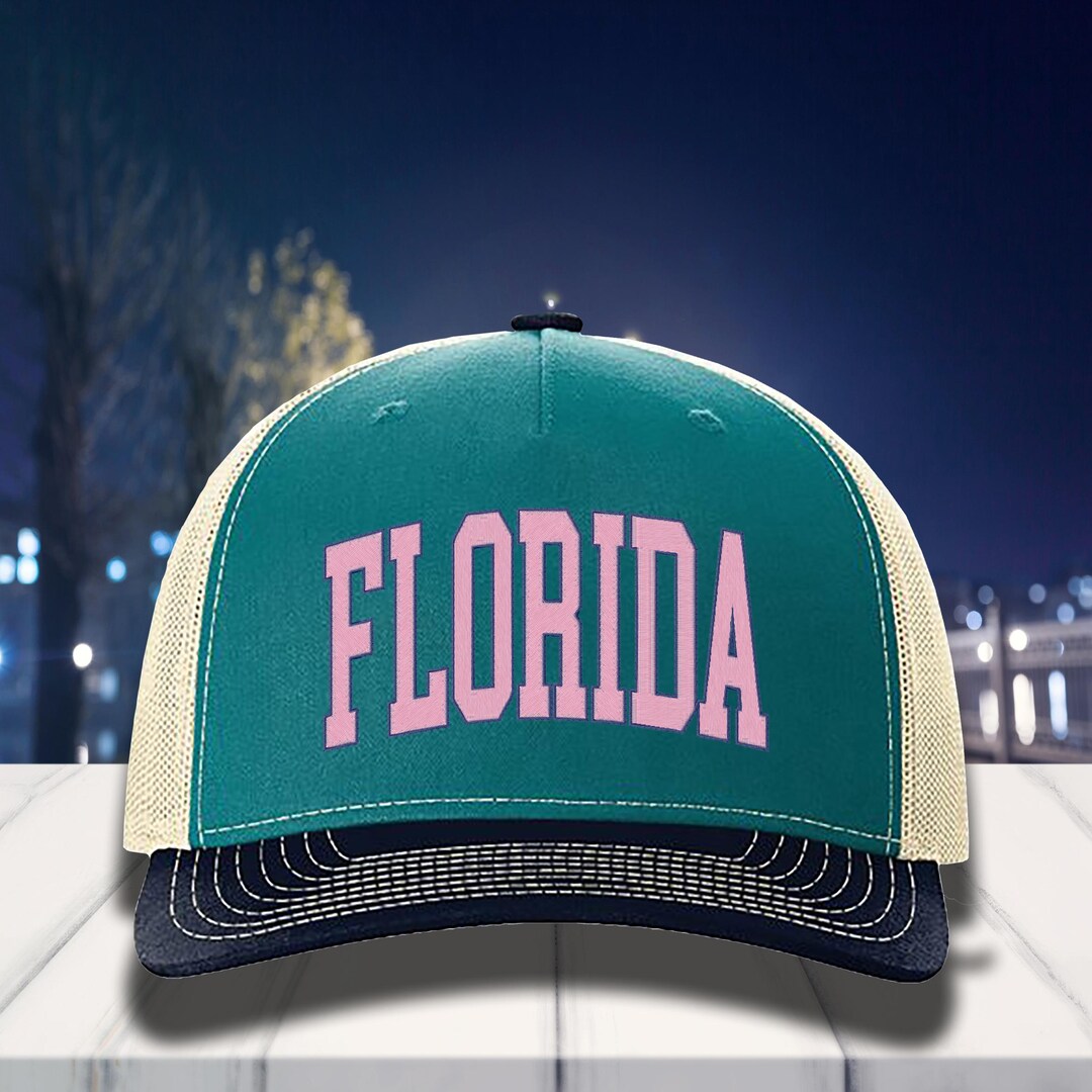 Embroidered Florida Richardson Hat, Florida Vintage Style Hat, Summer ...