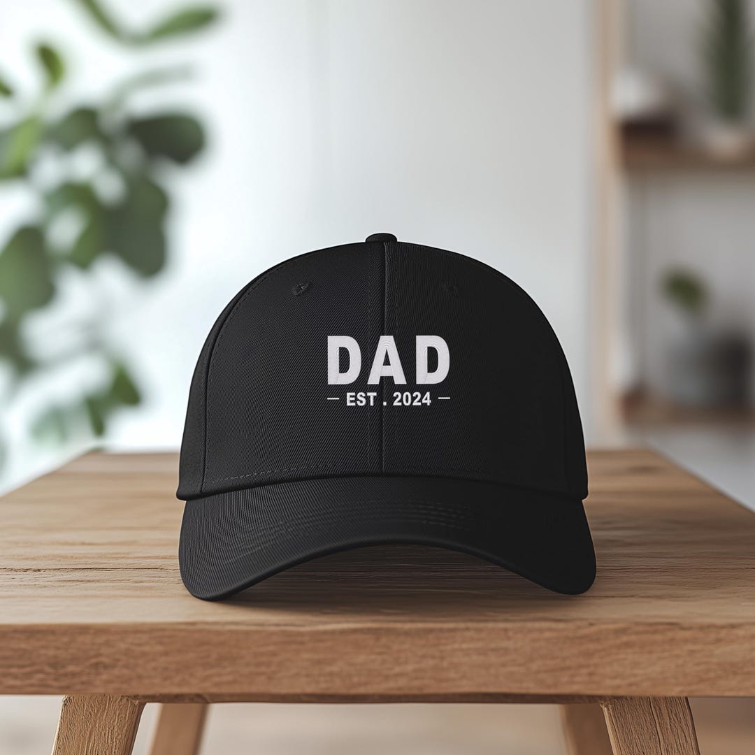 Embroidered Custom Dad Est. Hat, Personalized Gift for Dad, New Dad ...