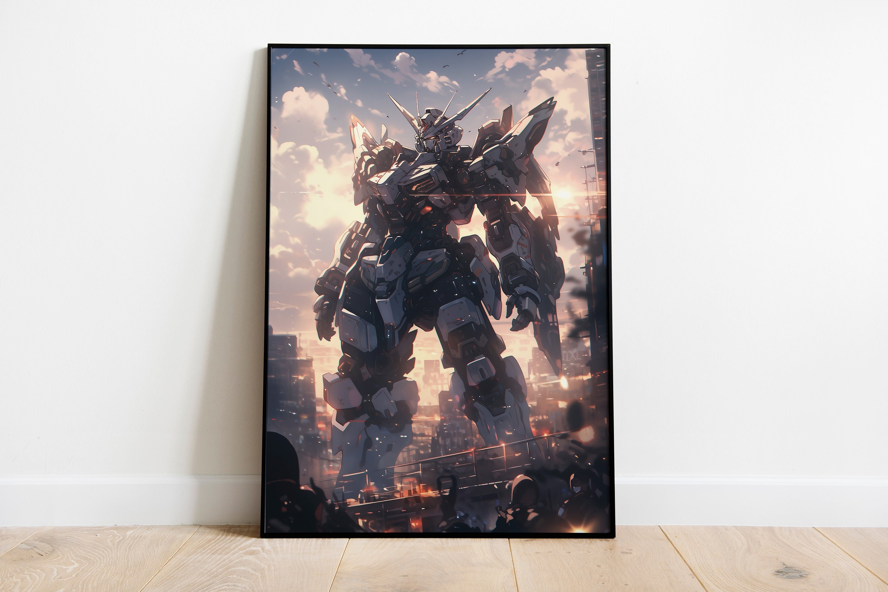 Scifi Mech Poster Inspired by Gundam, Anime Mecha Fan Art Scifi Print ...