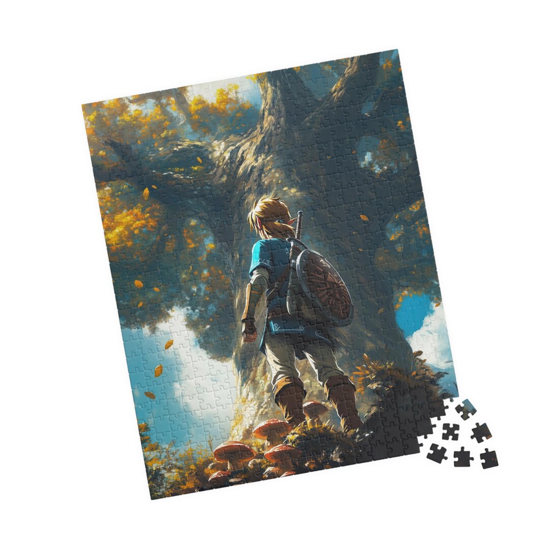 Zelda BOTW Jigsaw Puzzle: Link and the Ancient Tree Art - Etsy