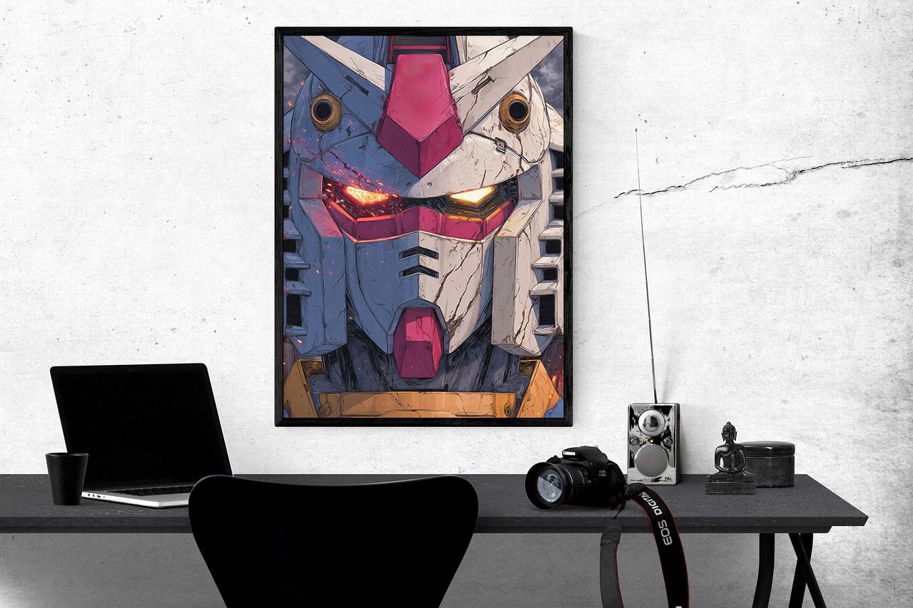 Battle Damaged Gundam Poster: Anime Mecha Fan Art (digital Download) - Etsy
