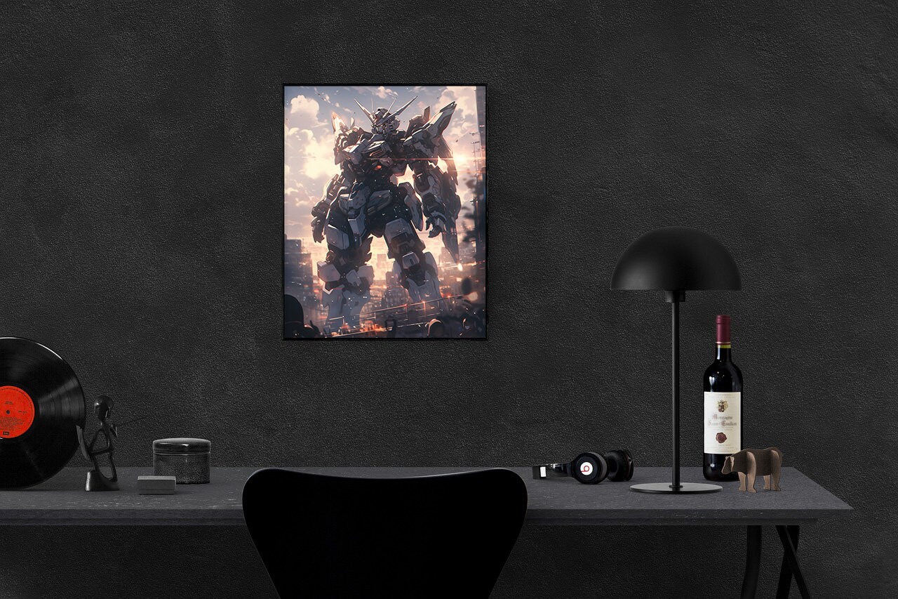 Scifi Mech Poster Inspired by Gundam, Anime Mecha Fan Art Scifi Print ...