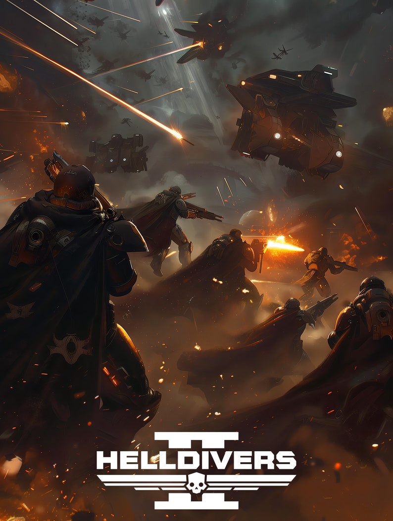 Helldivers 2 Poster, Helldivers 2 Wall Art, Helldivers, Poster Art, Malevelon Creek, Ready to ...