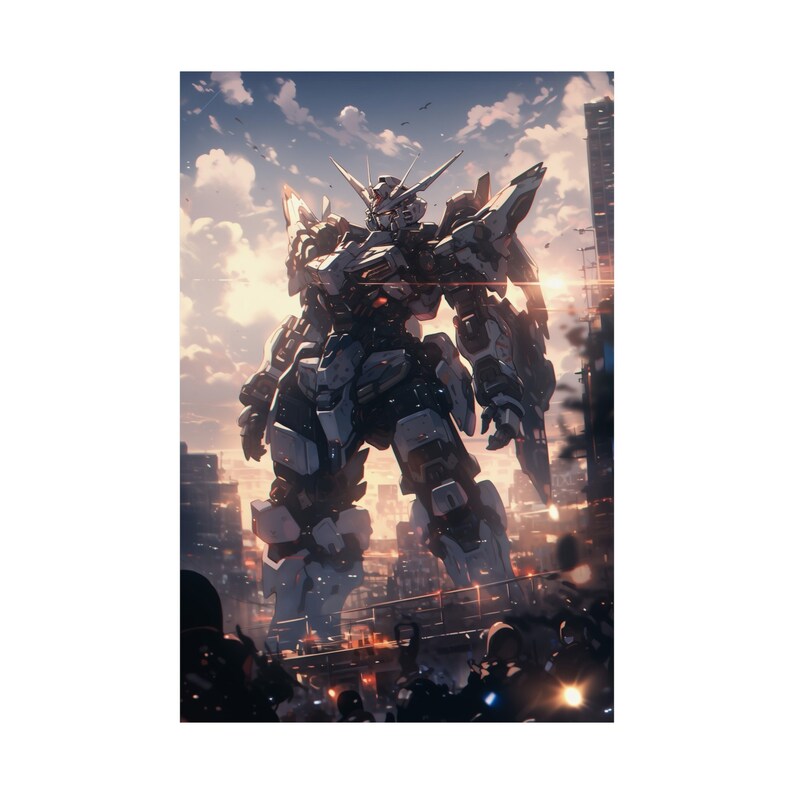 Scifi Mech Poster Inspired by Gundam, Anime Mecha Fan Art Scifi Print ...