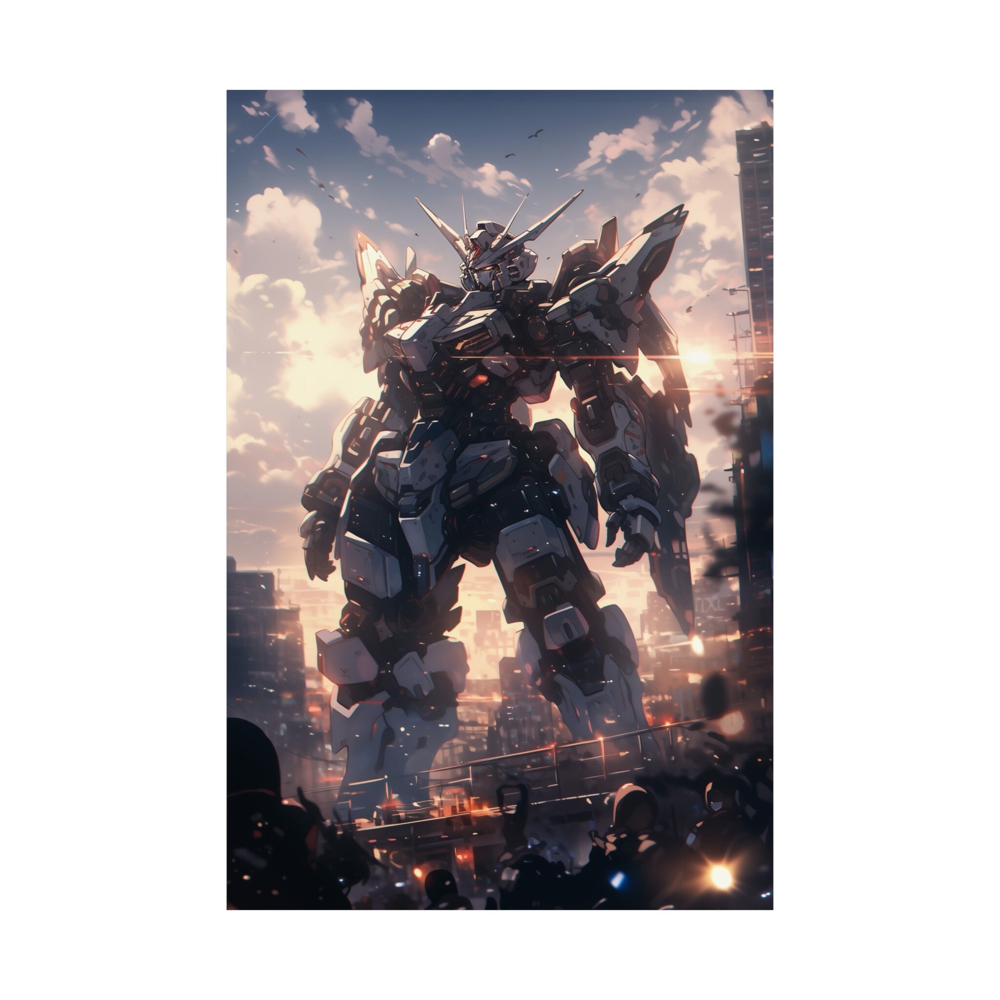 Scifi Mech Poster Inspired by Gundam, Anime Mecha Fan Art Scifi Print ...