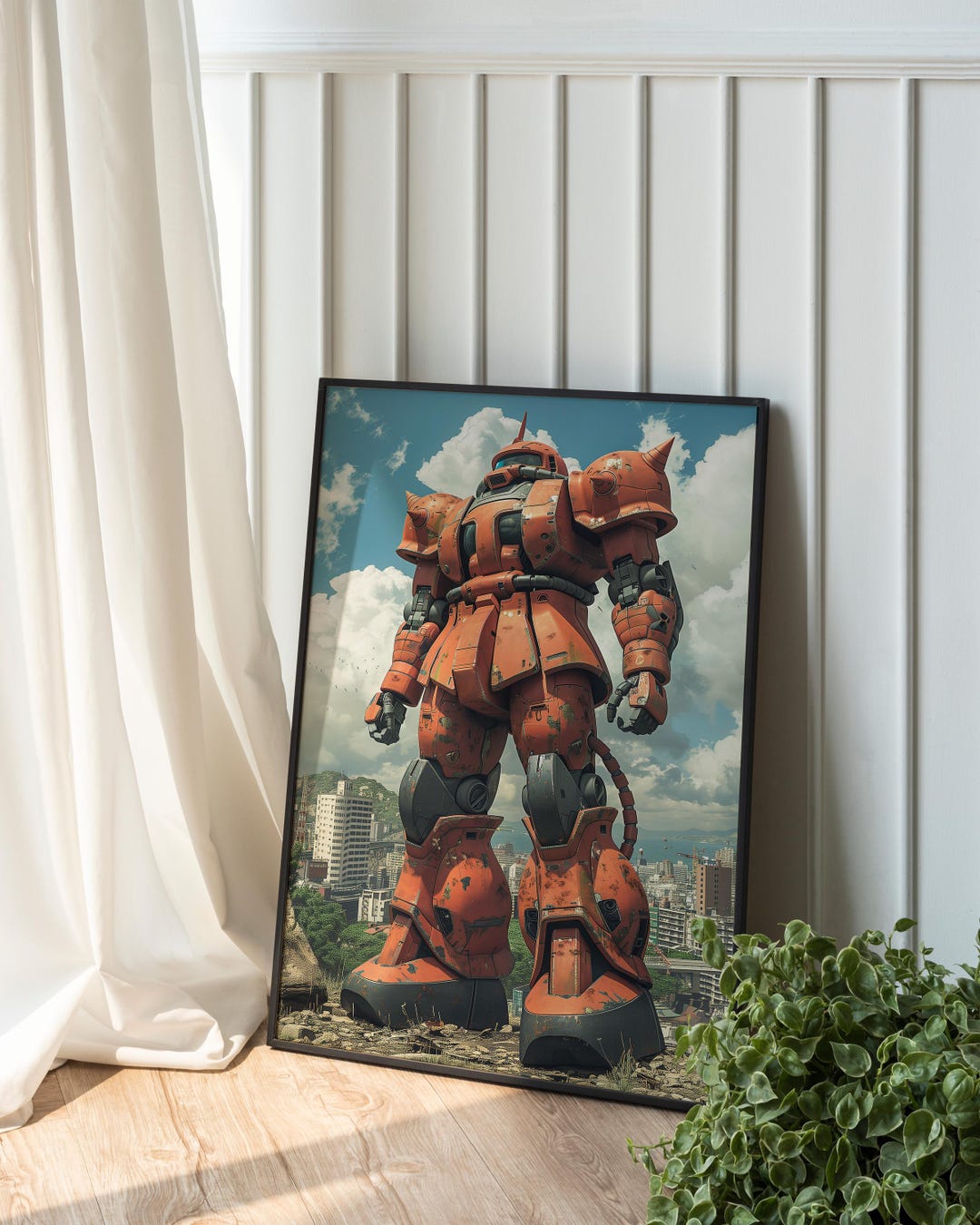 Zaku II 'red Comet' Gundam Art Print: Anime Mobile Suit Decor (digital ...