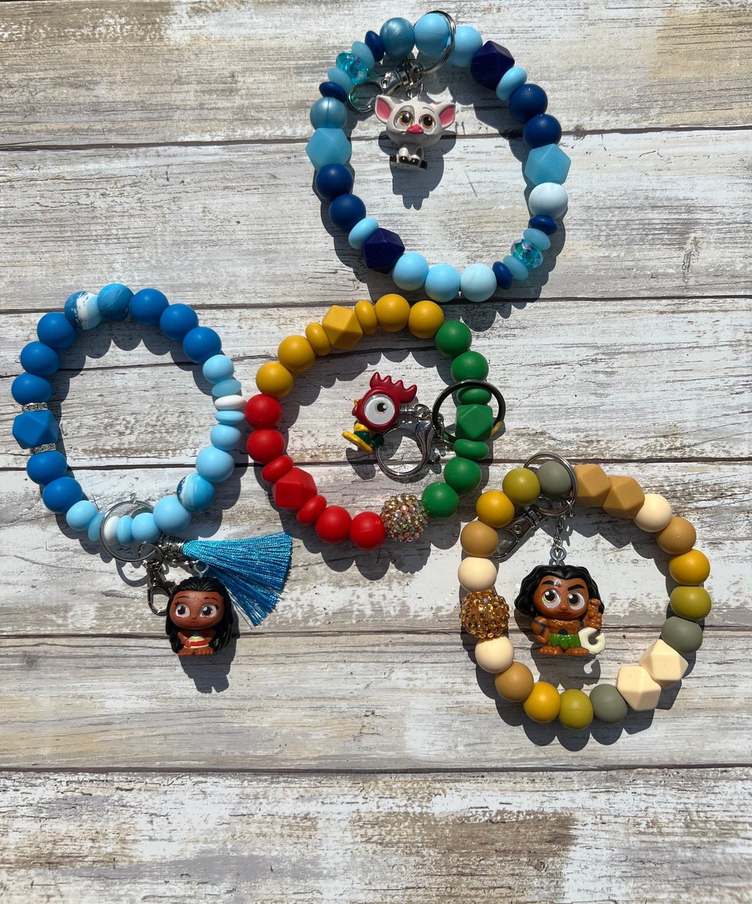Wristlet Keychain With Island Themed Charm - Wayfinder, Demigod, Pig ...