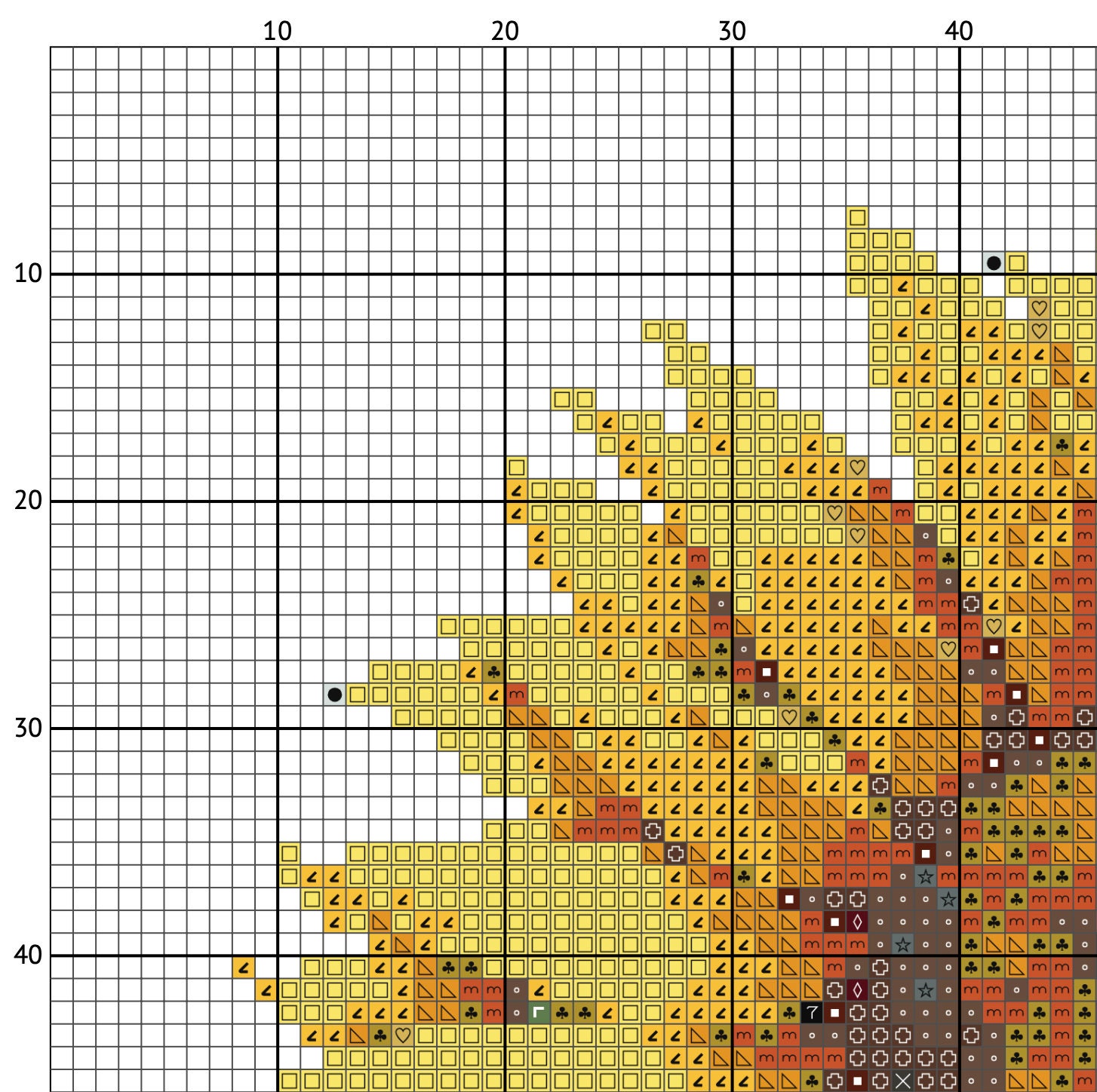 Sunflower Cross Stitch Pattern - Flower - Floral - Embroidery - Digital ...