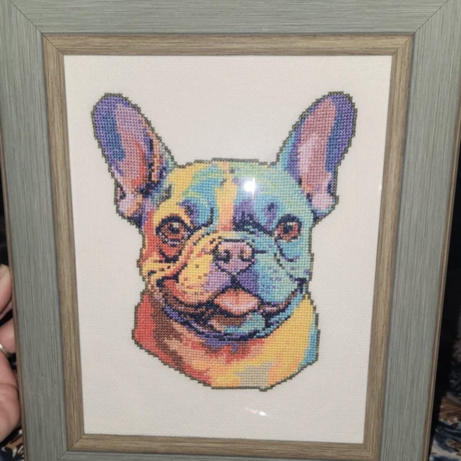 Rainbow French Bulldog Cross Stitch Pattern - Frenchie - Dog ...