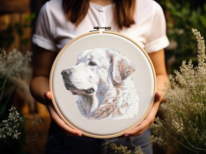 Great Pyrenees Cross Stitch Pattern - Dog - Embroidery - Digital ...