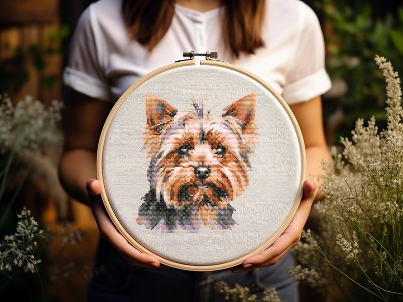 Yorkshire Terrier - Cross Stitch Pattern - Dog - Yorkie - Embroidery ...