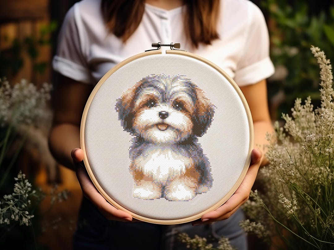 Havanese - Cross Stitch Pattern - Dog - Puppy - Embroidery - Digital ...