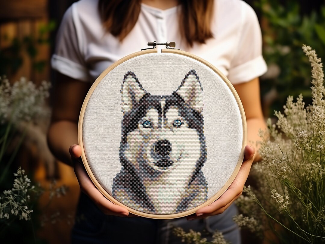 Siberian Husky Cross Stitch Pattern - Dog - Malamute - Husky ...