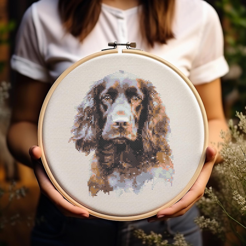 Spaniel Cross Stitch - Etsy