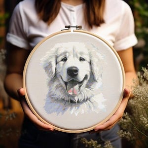 Great Pyrenees Cross Stitch Pattern - Dog - Embroidery - Digital ...