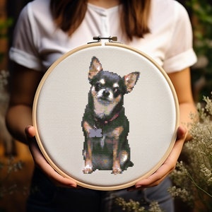 Chihuahua Cross Stitch Pattern - Dog - Embroidery - Digital Download ...