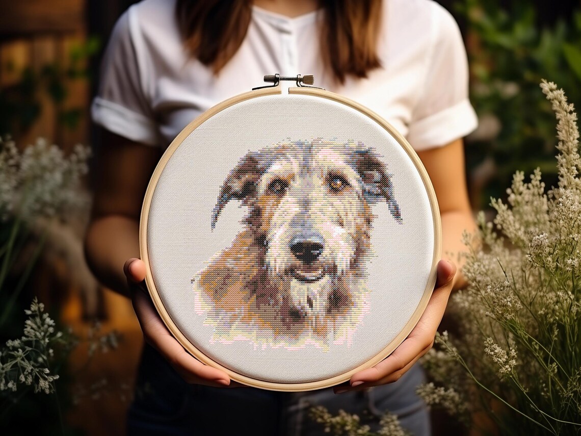 Irish Wolfhound - Cross Stitch Pattern - Dog - Hound - Embroidery ...