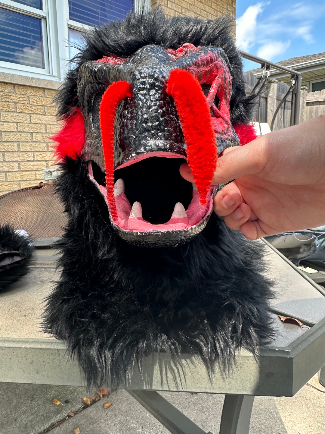 MQ Horror Dino Mask Fursuit Mini Partial Premade - Etsy