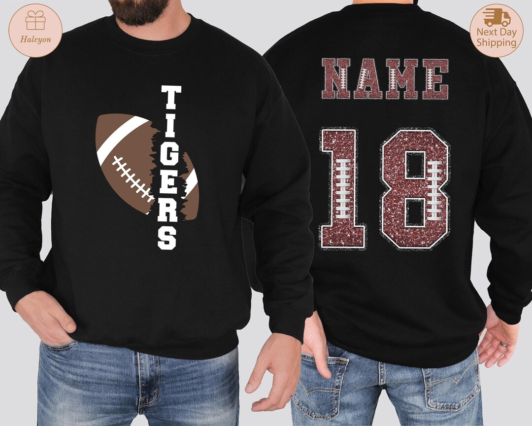 Custom Football Sweatshirt,football Name and Number Sweater ...