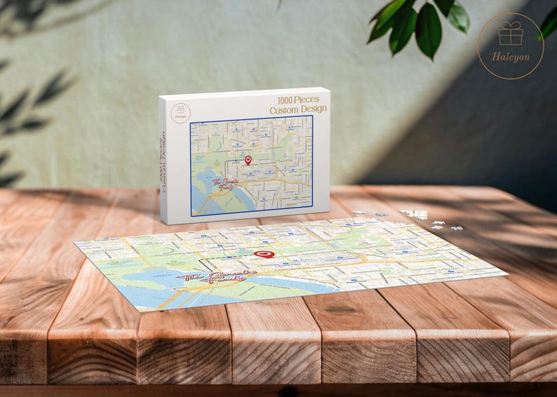 Personalized Hometown Map Puzzle, Customized Jigsaw Puzzle, Custom New ...