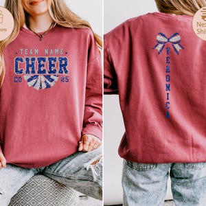 Comfort Colors Cheer Shirt, Custom Cheer Sweatshirt, Customized ...