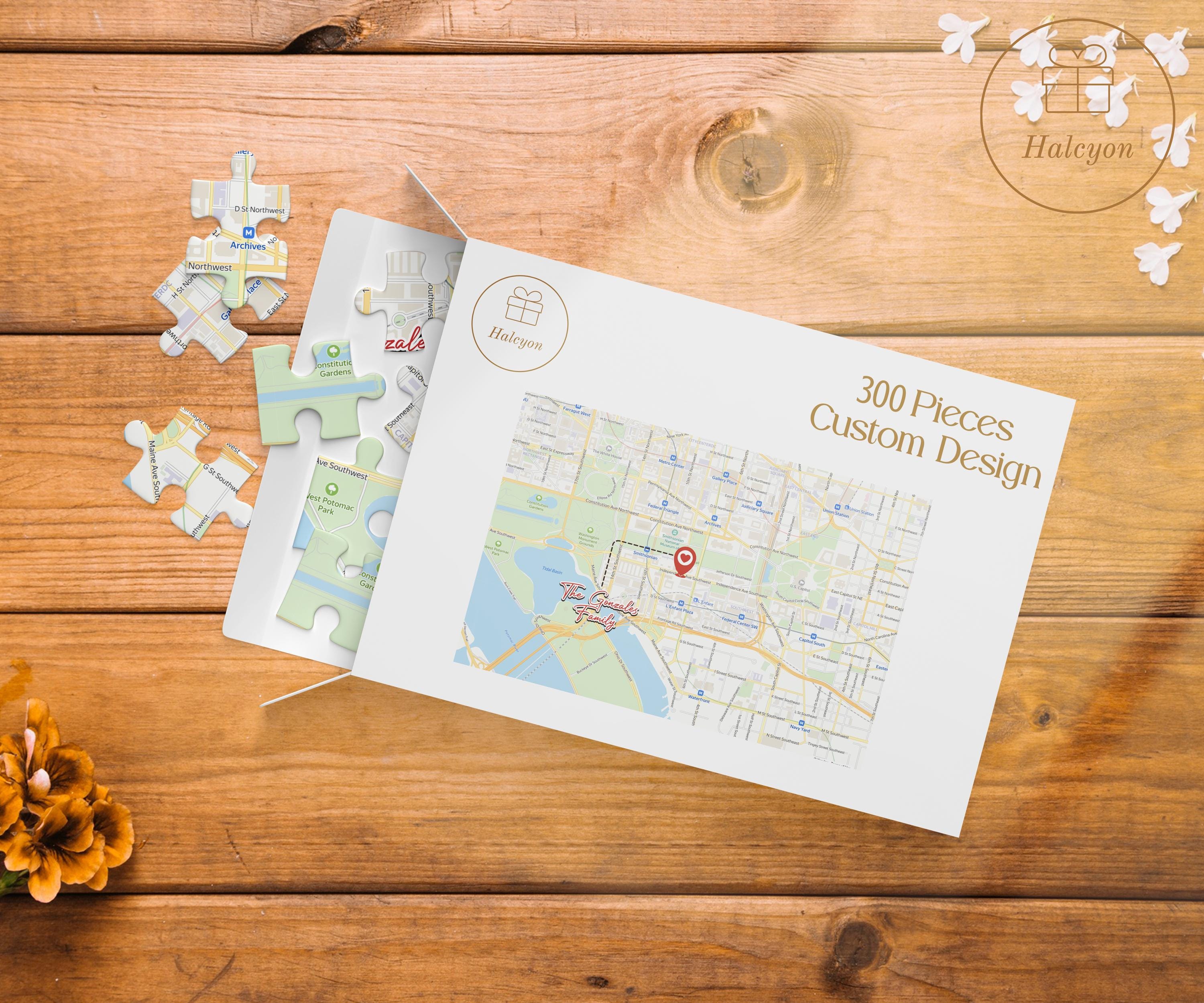 Personalized Hometown Map Puzzle, Customized Jigsaw Puzzle, Custom New ...
