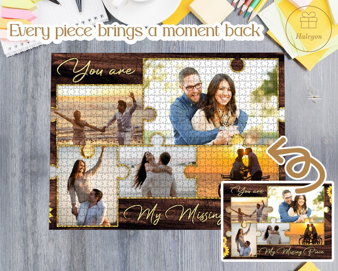 Custom Puzzle Photo Collage, Personalized Jigsaw Puzzle for Couples,you ...