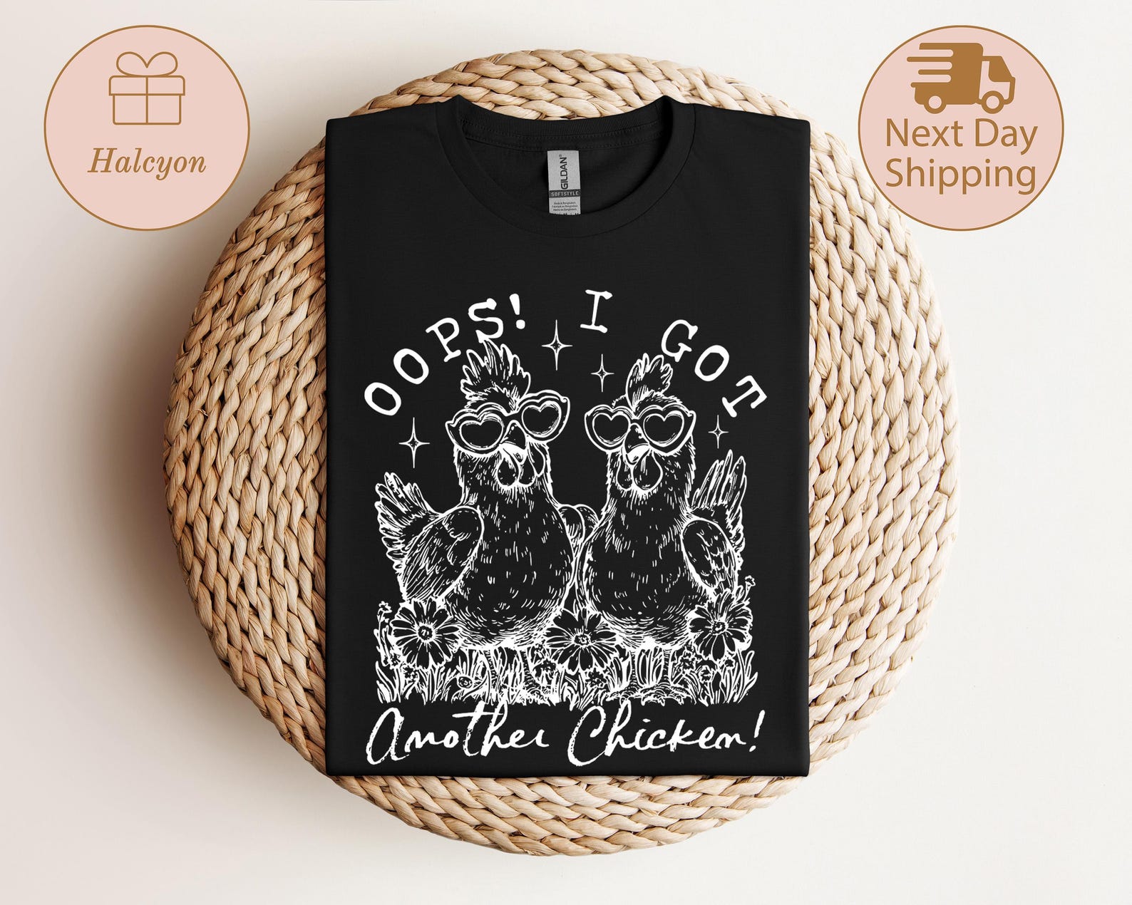 Funny Chickens Shirt, Oops I Got Another Chicken Tee, Funny Farm Animal ...