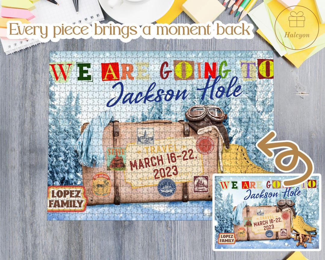 Custom Family Vacation Reveal Puzzle,personalized Family Trip Package ...