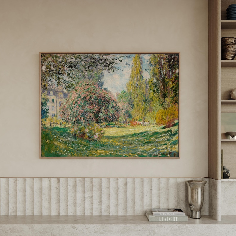 Claude Monet Parc Monceau Canvas Print, Impressionist Spring Nature ...