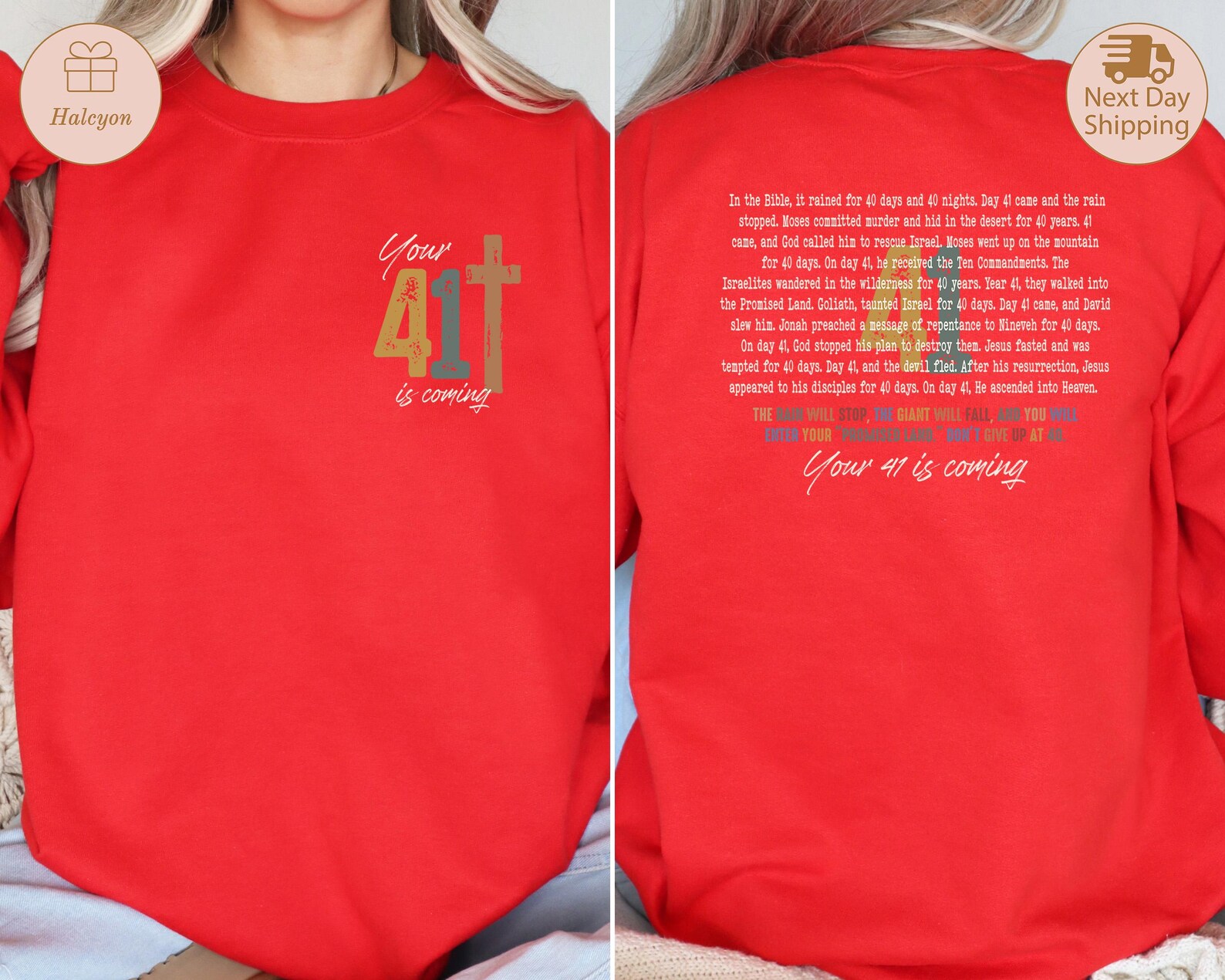 Your 41 is Coming Sweatshirt, Jesus Christian 41 Shirt, Bible Verse ...