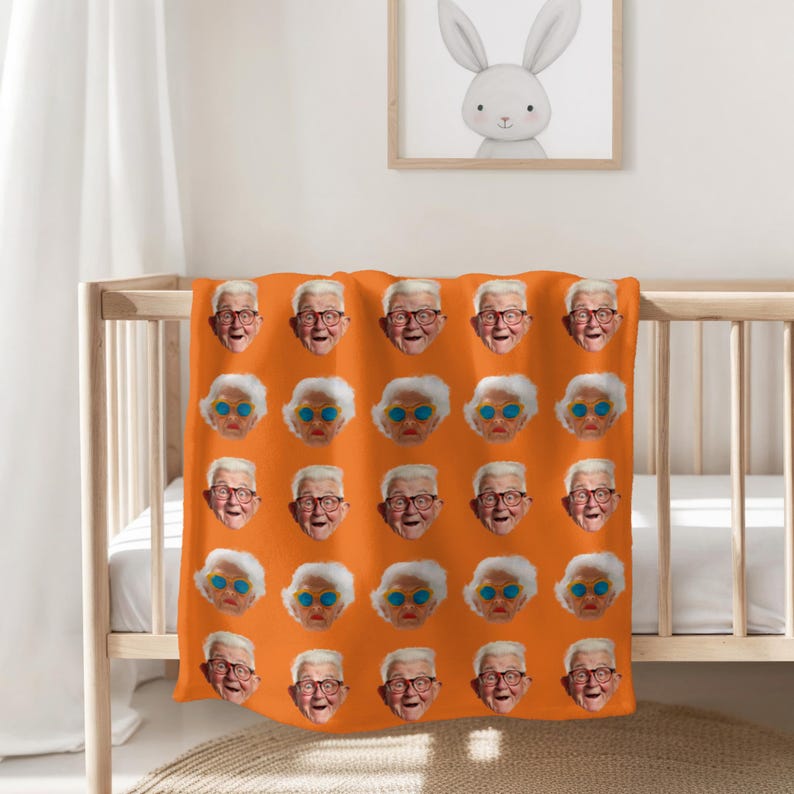 Custom Funny Face Blanket, Personalized Face Picture Blanket, Faces on ...