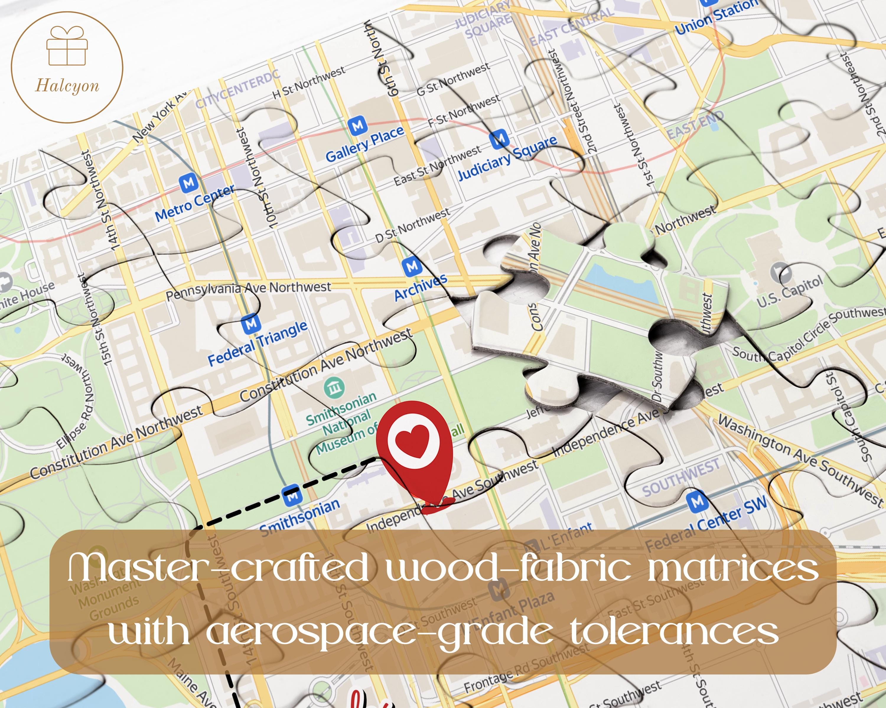 Personalized Hometown Map Puzzle, Customized Jigsaw Wood Puzzle, Custom ...