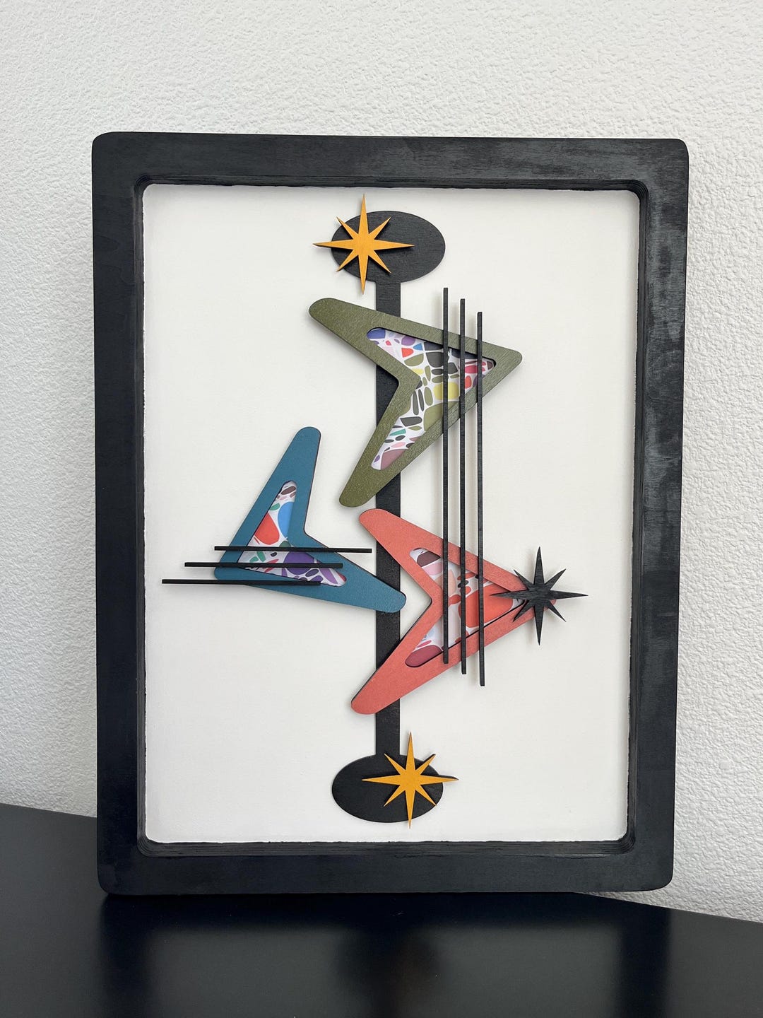 Mid Century Modern Decor-mcm-abstract Art-retro Design - Etsy