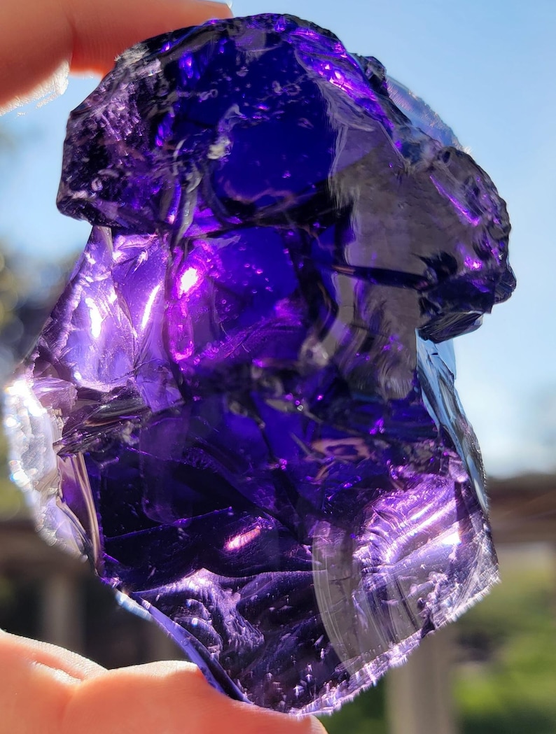 Galactic Violet Flame 197g Andara . Dark Purple . Plasma Pink Glow ...