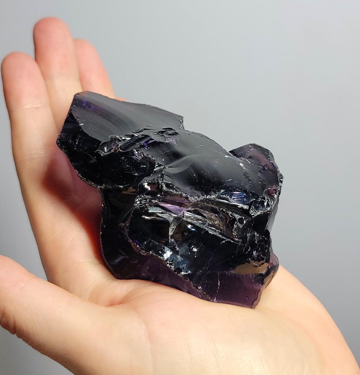 Galactic Violet Flame 197g Andara . Dark Purple . Plasma Pink Glow ...