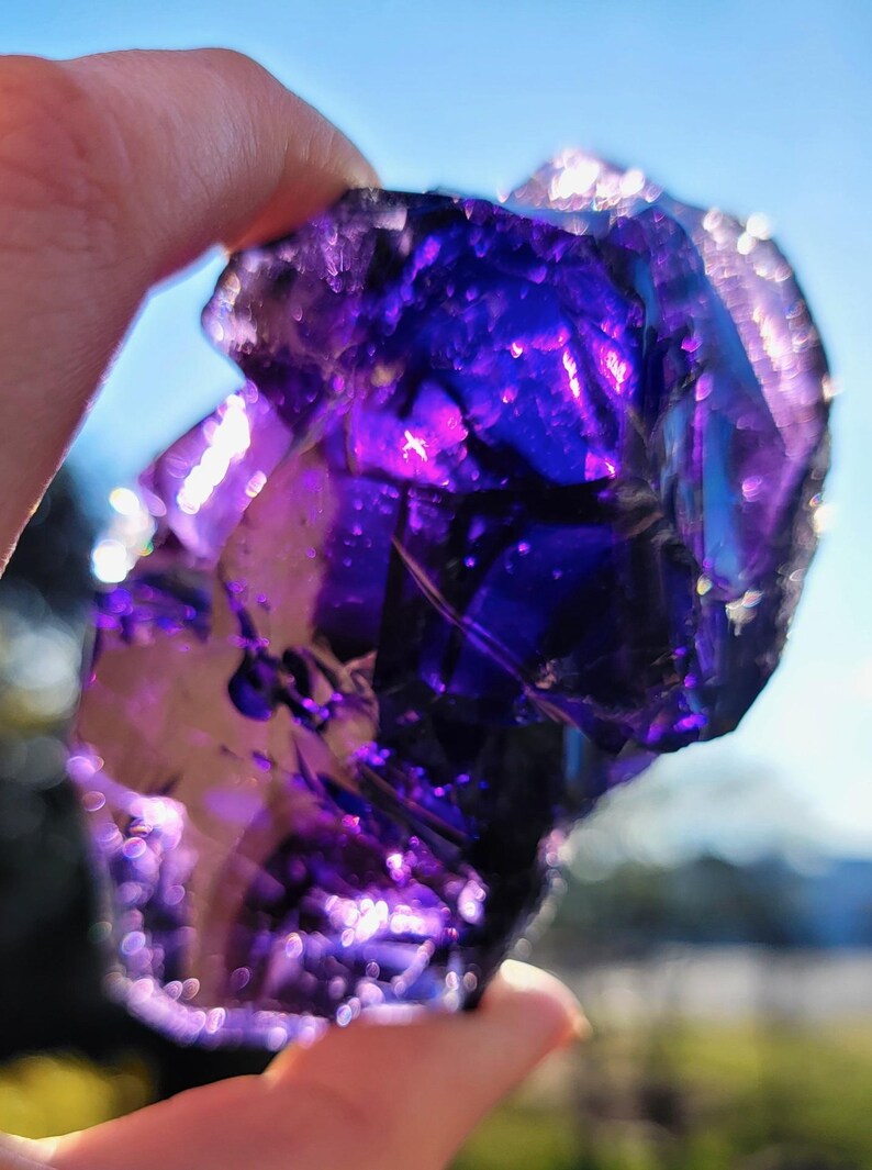 Galactic Violet Flame 197g Andara . Dark Purple . Plasma Pink Glow ...