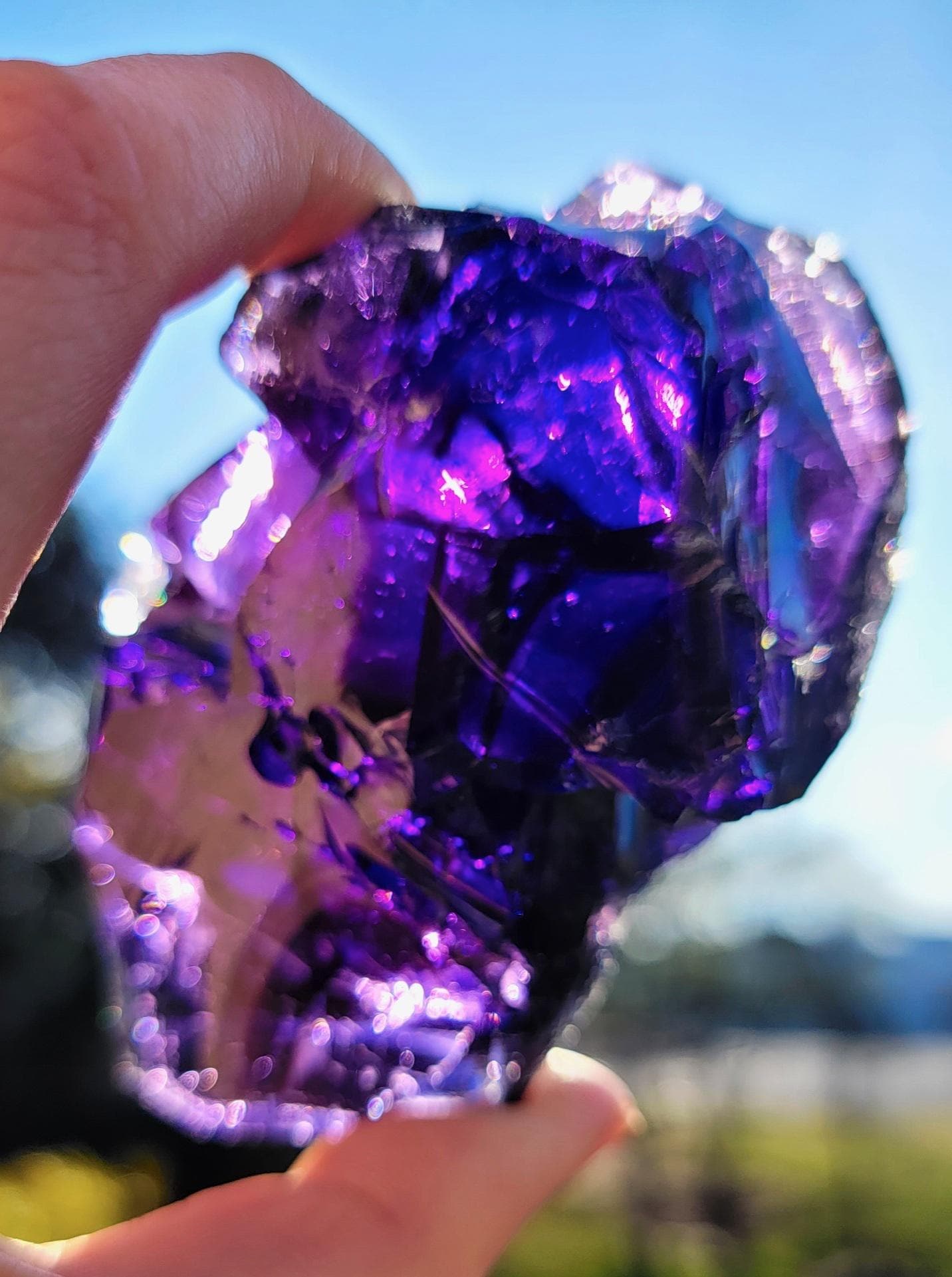 Galactic Violet Flame 197g Andara . Dark Purple . Plasma Pink Glow ...
