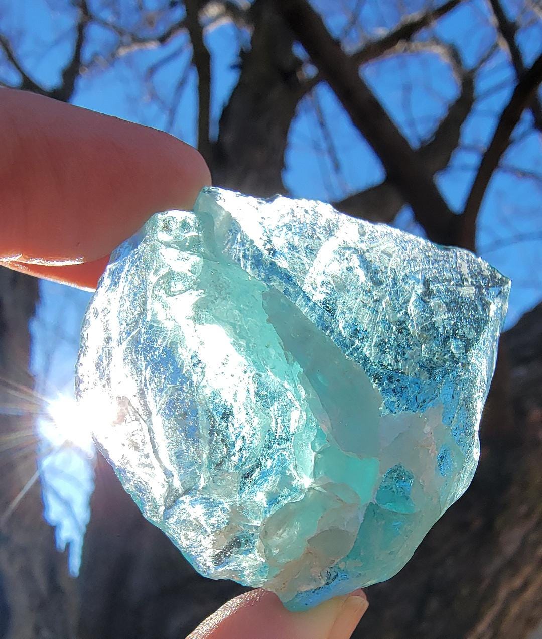 Afghanistan Andara . Turquoise Blue With White Crystals . Etherium ...