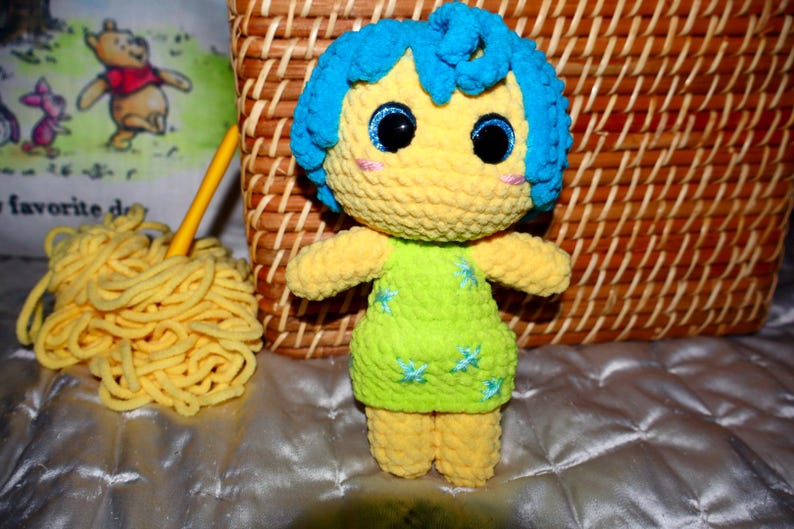 Pixar Inside Out-inspired Plush Set - Handmade Crochet Dolls of Joy ...