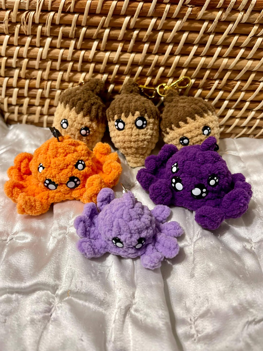 Cute Handmade Bag Charms / Backpack Buddies for All Acorn & Spider ...