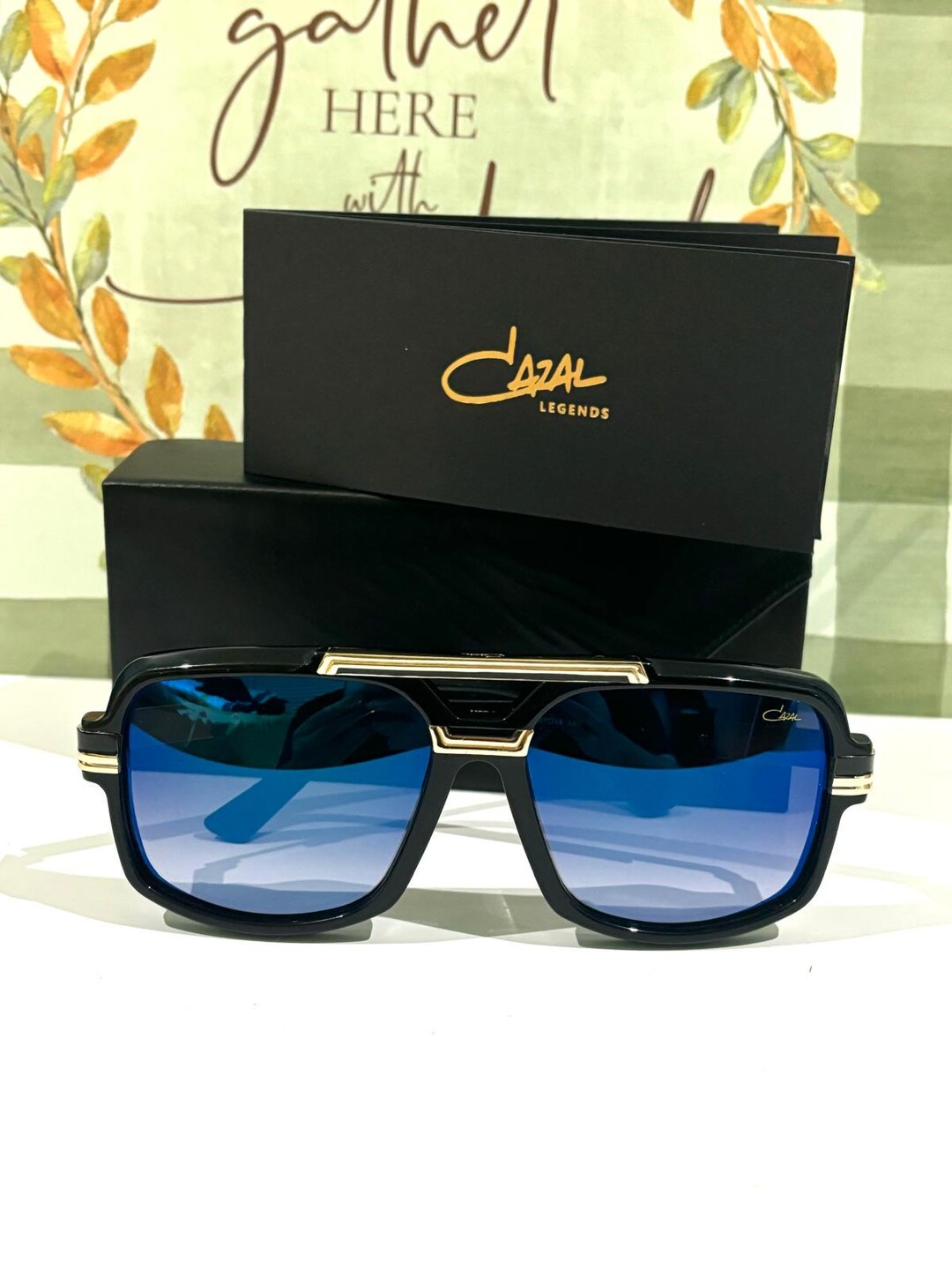 Vintage CAZAL Mod 8042 Sunglasses Black & Gold Frame Eyewear Men/ Women ...