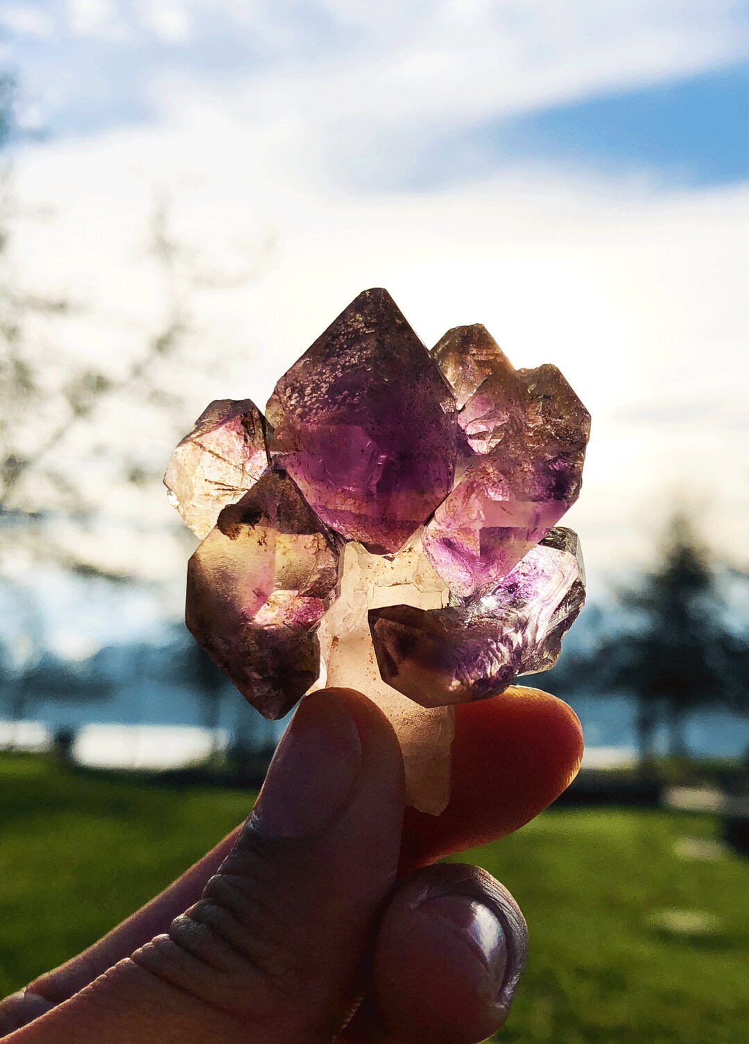 Rare Super Seven Crystal Castle Wand Embrace Shape Amethyst, Record ...