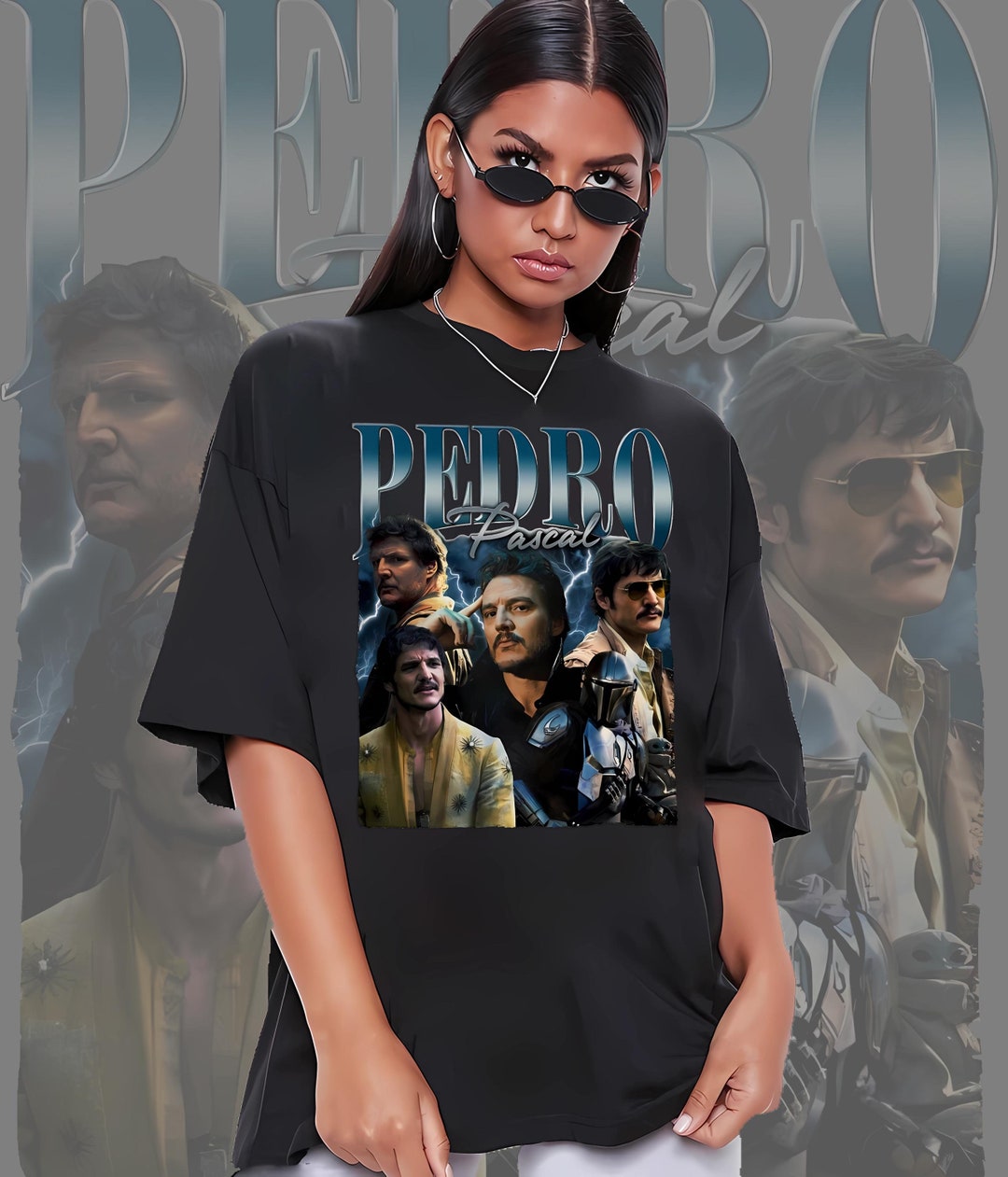 Limited 90s Pedro Pascal Retro Funny Graphic T-shirt, Pedro Pascal ...