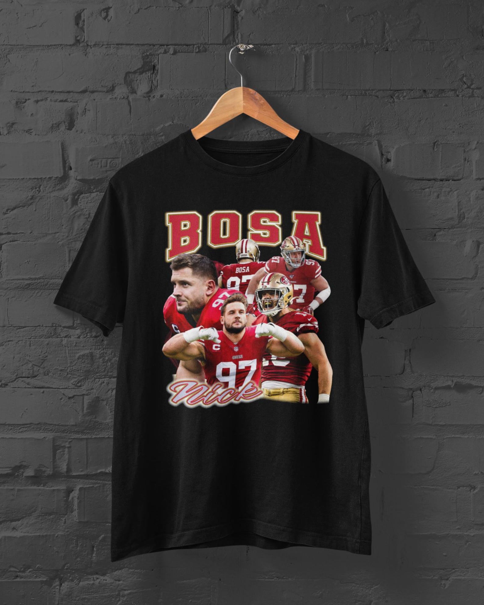 Limited Nick Bosa Shirt Vintage 90s Graphic Shirt, Defensive End Homage ...